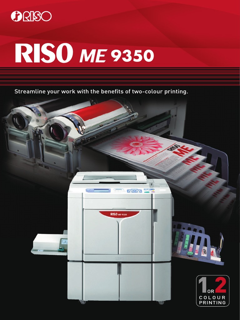 RISO ME9350 BROCHURE - Compressed PDF | Download Free PDF | Paper | Image Scanner