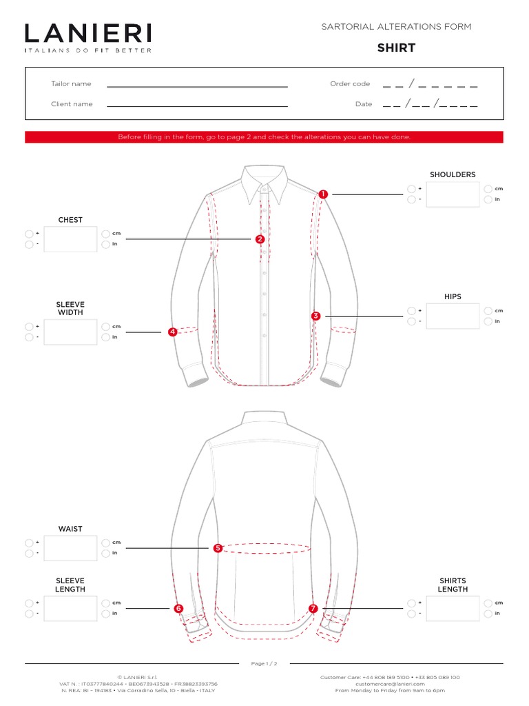 Scheda-Sartorie Shirt En-V1 | PDF | Human Appearance | Fashion