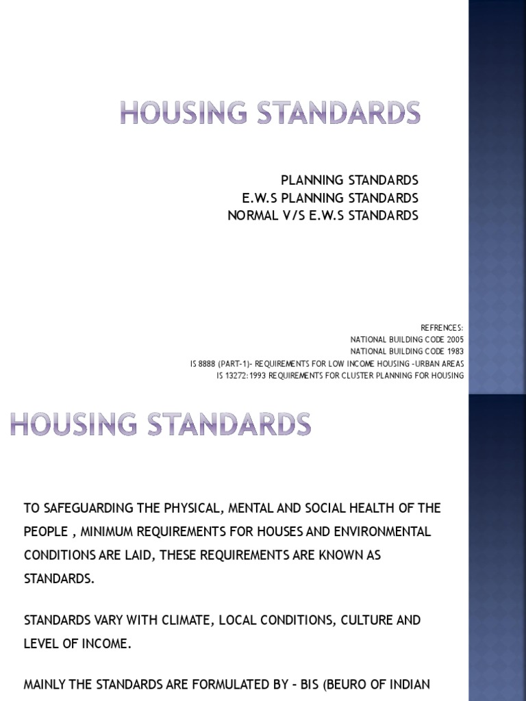 Housing Standards | PDF | Building Materials | Safety