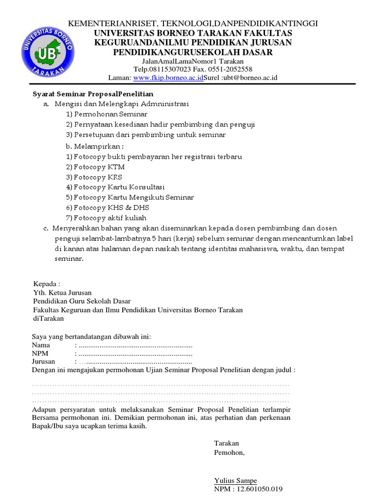 Syarat Seminar Proposal Penelitian PGSD | PDF | Seni