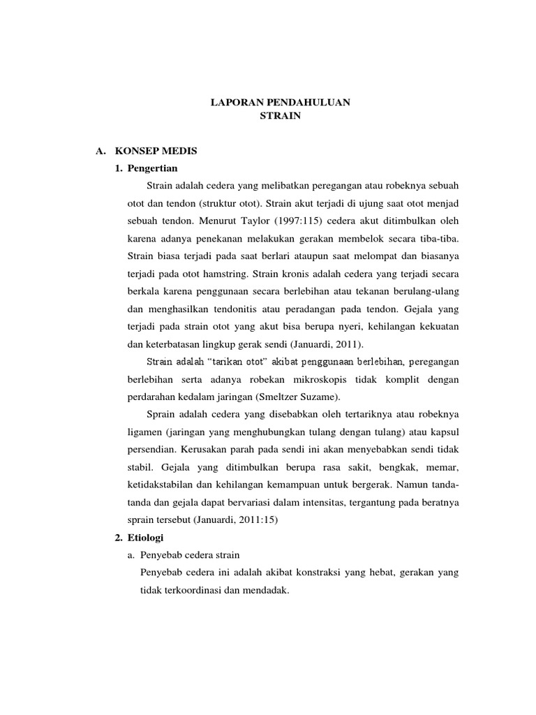 Memahami Strain dan Sprain Otot | PDF