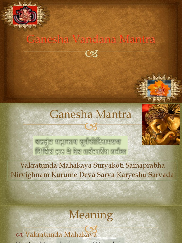 Ganesha Vandana Mantra | PDF