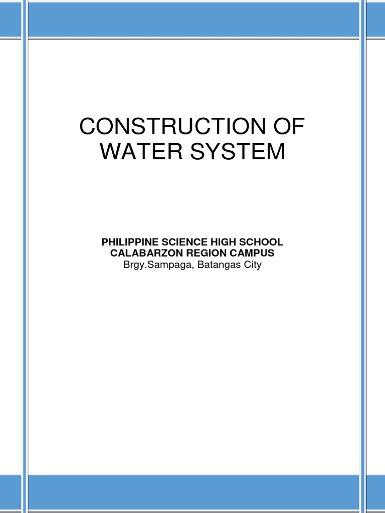 PBD - Construction of Water System | PDF | Joint Venture | Construction ...