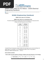 Locked-Rotor KVA Code Chart | PDF