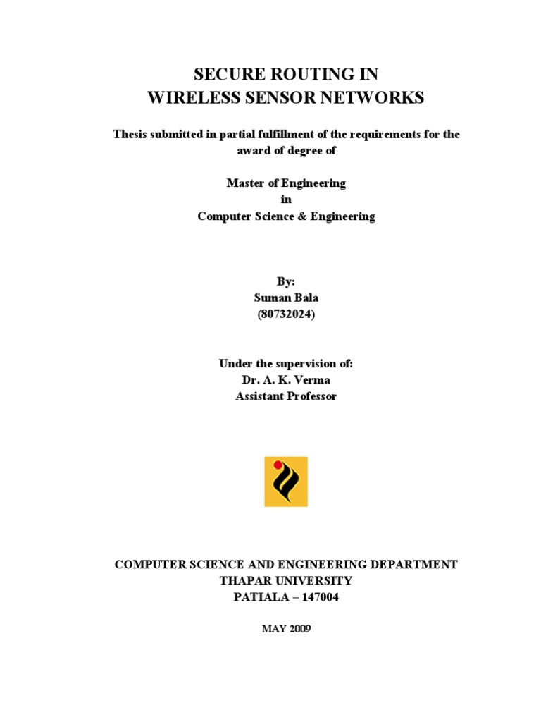 Secure Routing In Wsn Pdf Wireless Sensor Network Routing