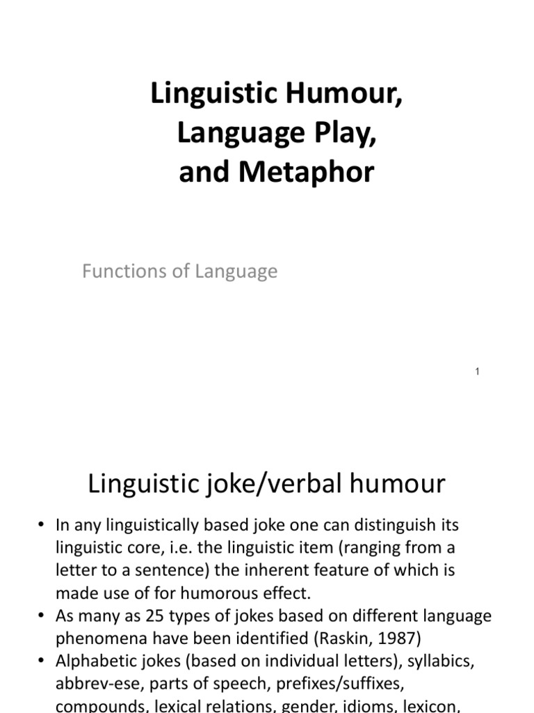 Humour and Metaphor 2017 | PDF | Jokes | Metaphor