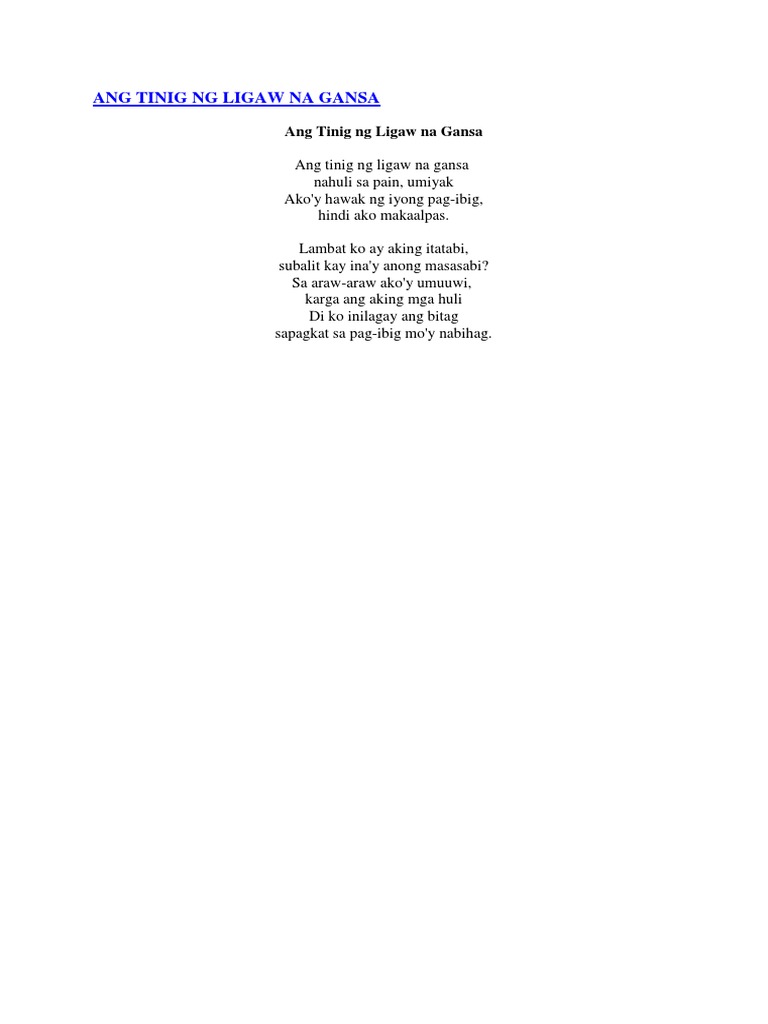 Ang Tinig NG Ligaw Na Gansa | PDF