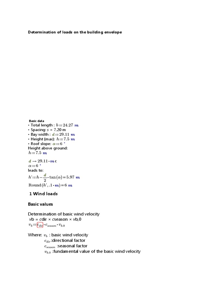 Determination of Loads On The Building Envelope | PDF