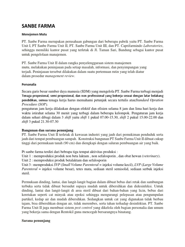 Sanbe Farma | PDF