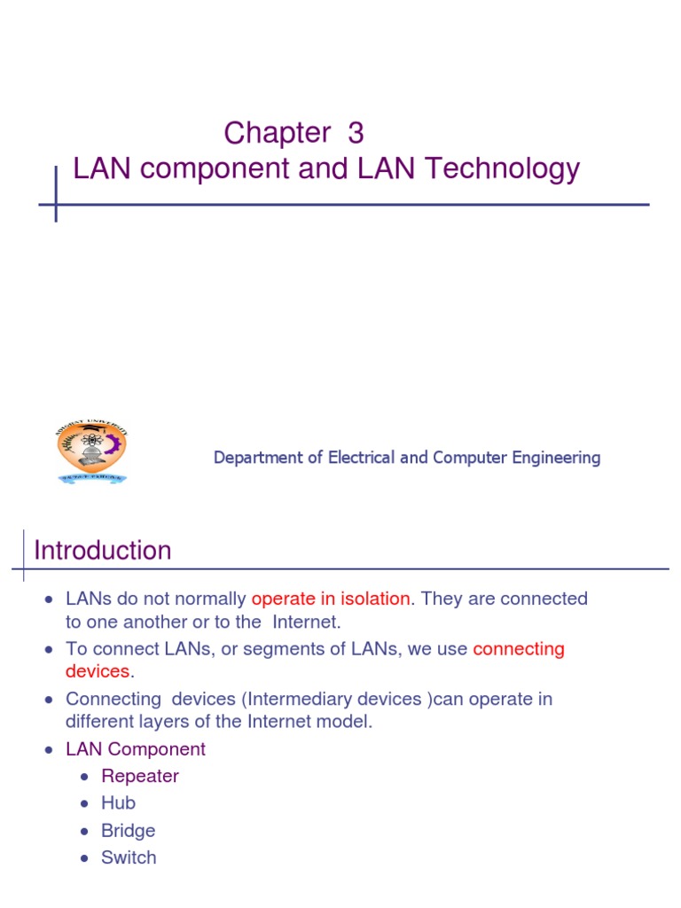LAN Components and Technologies Overview | PDF | Network Switch ...