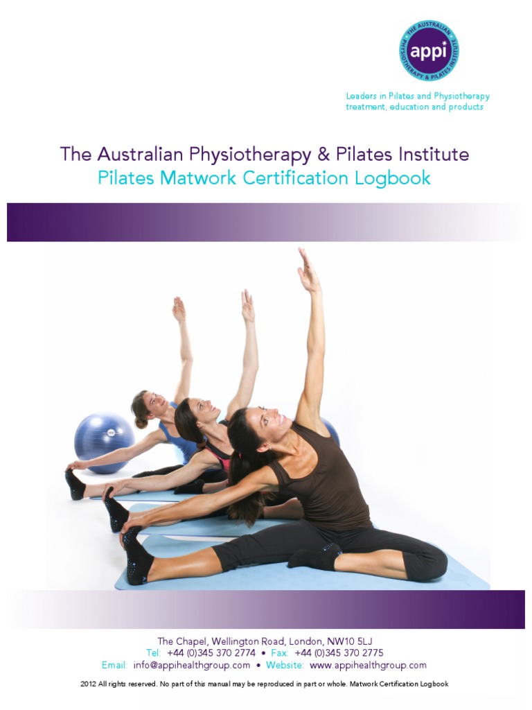 APPI - MATWORK Certification Logbook (Pilates Clinico APPI) | PDF ...
