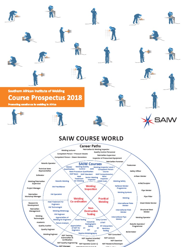 2018 SAIW Course Prospectus | PDF | Nondestructive Testing | Welding