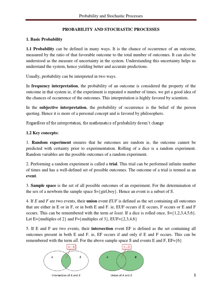 Probability Notes | PDF | Normal Distribution | Variance