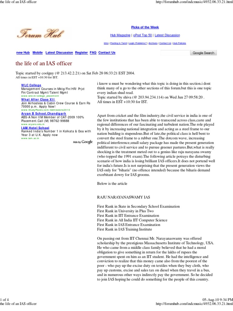 The Struggles of an IAS Officer | PDF | Business