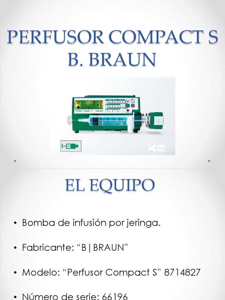 Guía del Perfusor Compact S B. Braun | PDF