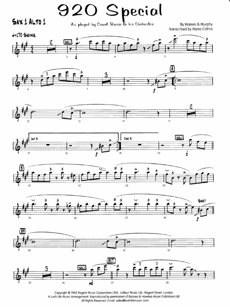 920 Special - Basie (Collins) | PDF | Musical Groups