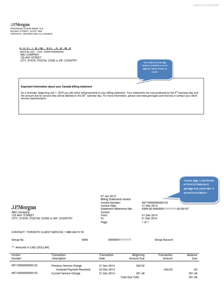 Billing Statement Sample | PDF | Debits And Credits | Discounting