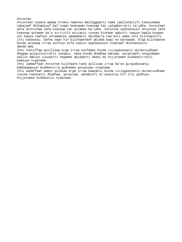 Ancootee | PDF
