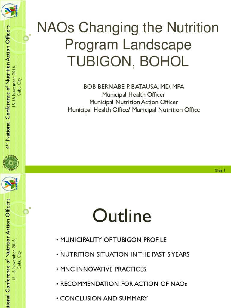 Tubigon Bohol S Nutrition Programs and Best Practices | PDF ...