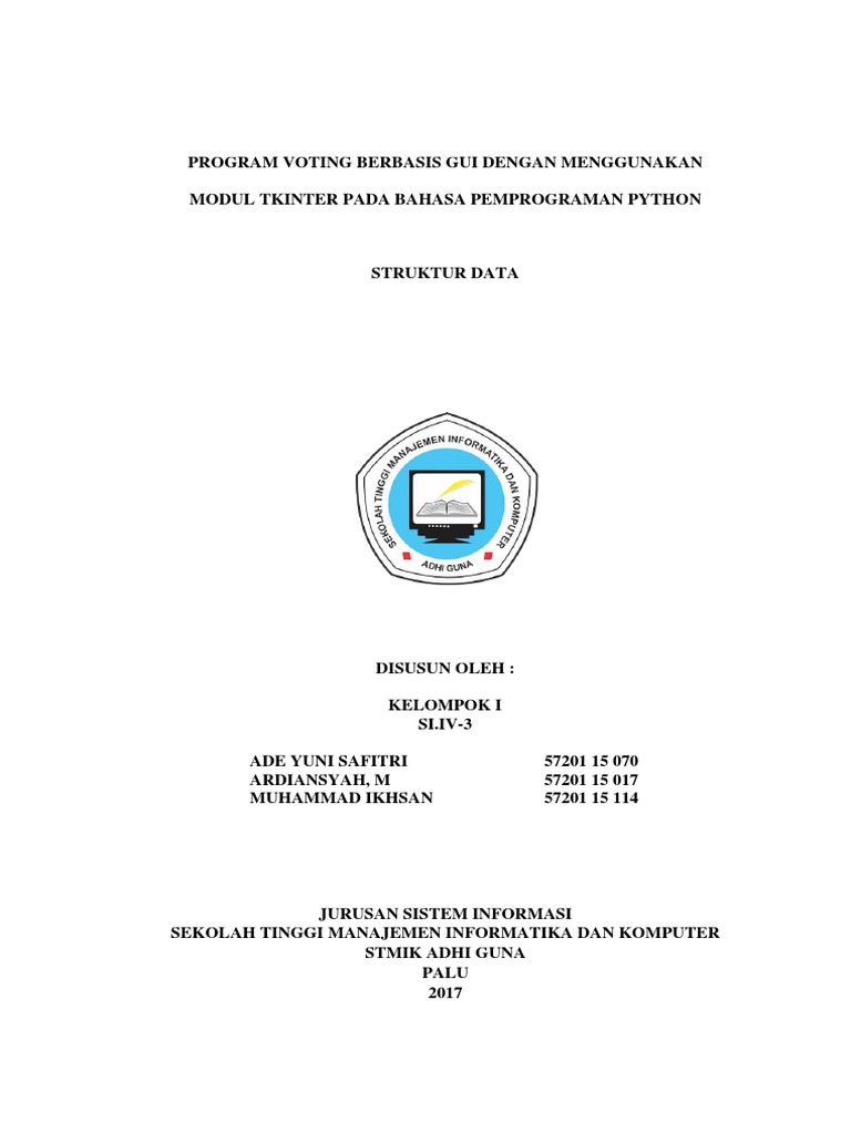 Program Voting Berbasis Gui Dengan Menggunakan Modul Tkinter Pada ...
