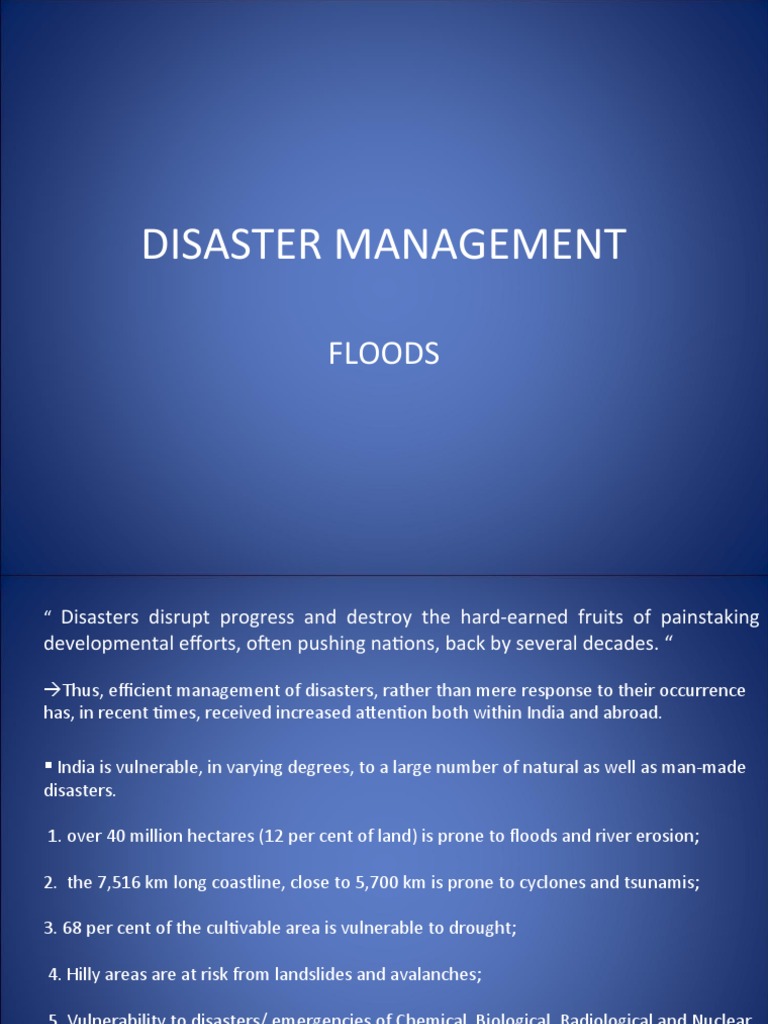 Disaster Management Flood | PDF | Flood | Flood Control