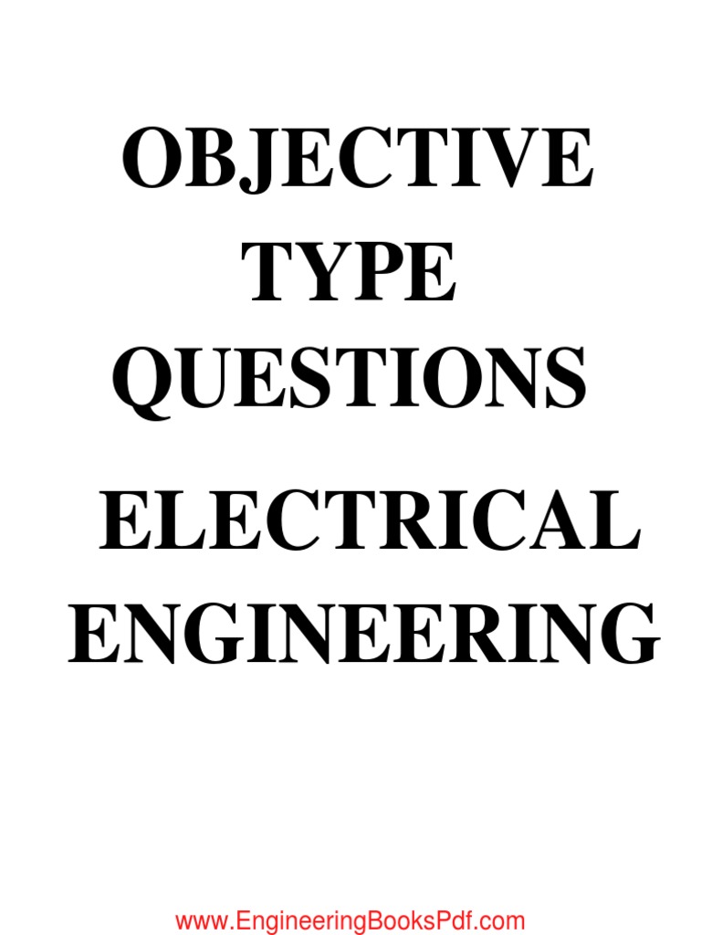 Objective Type Questions Electrical Engineering Pdf