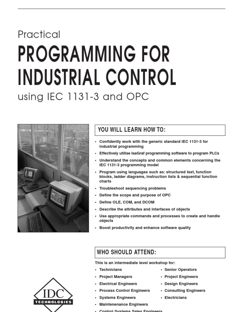 Programming For Industrial Control Using Iec 1131 3 And Opc Programmable Logic Controller 