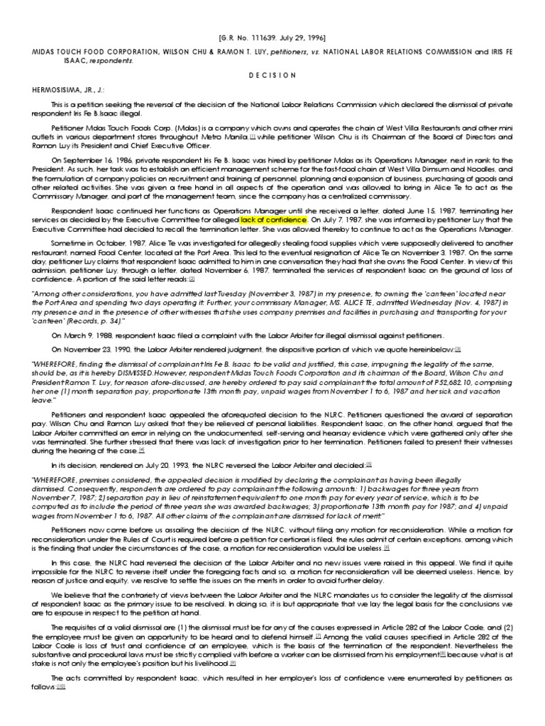 Do 174 1 | PDF | Burden Of Proof (Law) | Employment