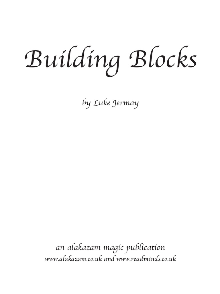 Building Blocks: by Luke Jermay