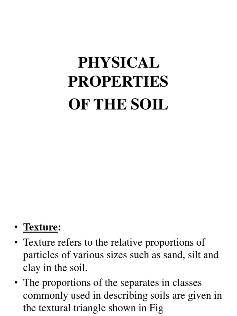 Physical Properties of Soil | PDF | Soil | Loam