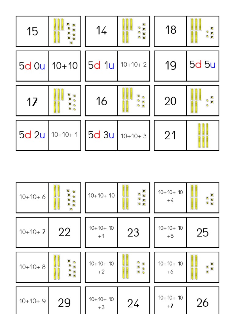 Domino Dizaines Unites | PDF