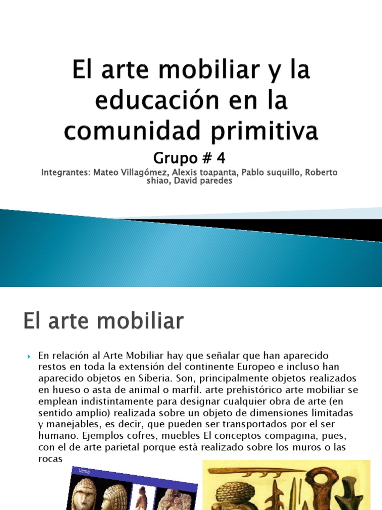 El Arte Mobiliar y La Educaci N en La | PDF | Homo Sapiens | Arqueología
