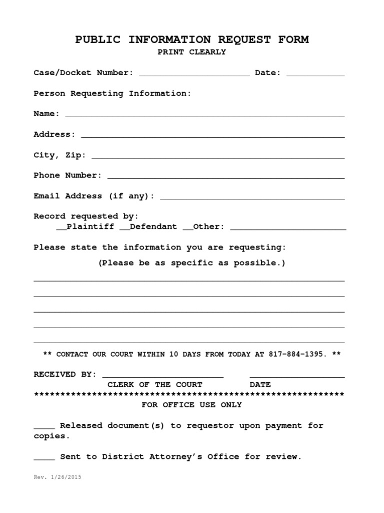 Public Information Request Form 1-15 | PDF | Government