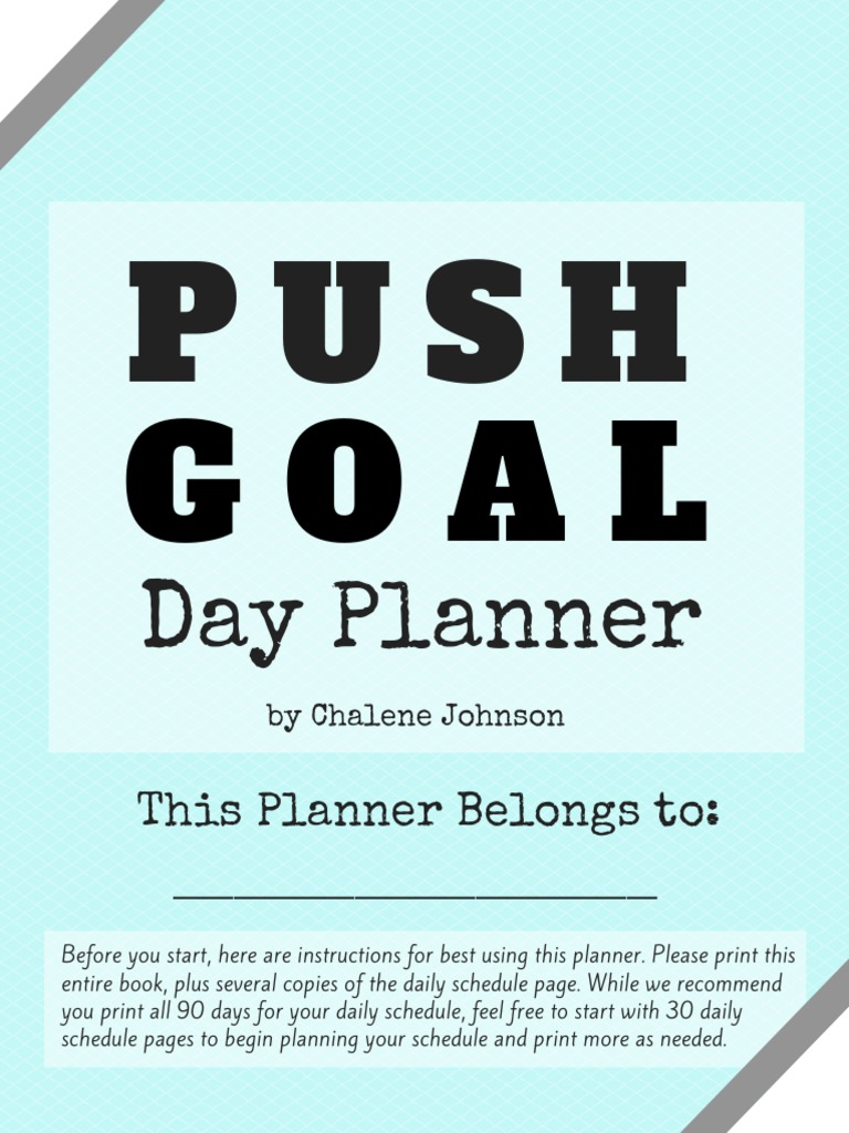 Push Goal Interactive Planner 2016 | PDF | Psychology | Psychological ...