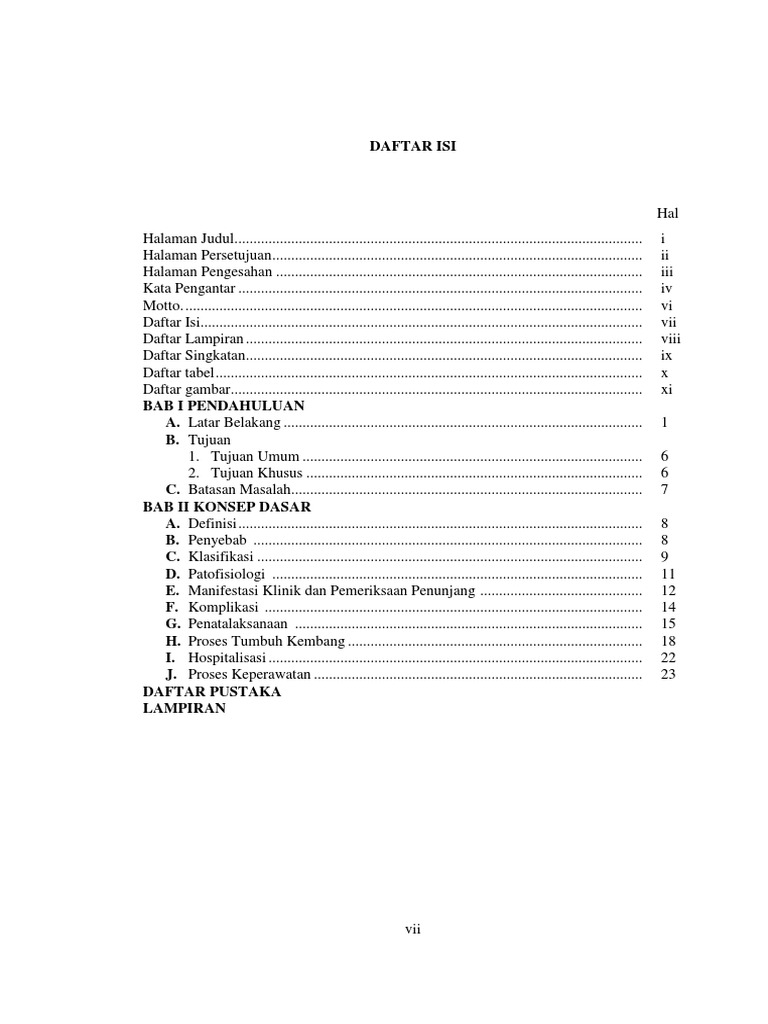 Daftar Isi, Lampiran, Singkatan FIX | PDF