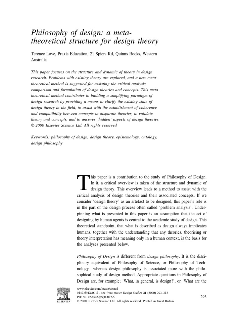 Philosophy of Design PDF | PDF | Theory | Abstraction