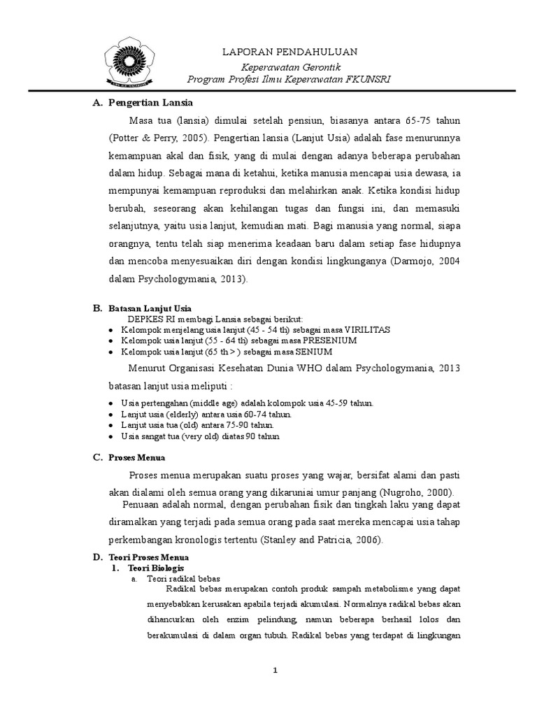 LP Konsep Lansia | PDF | Pengembangan Diri | Kesehatan Holistik