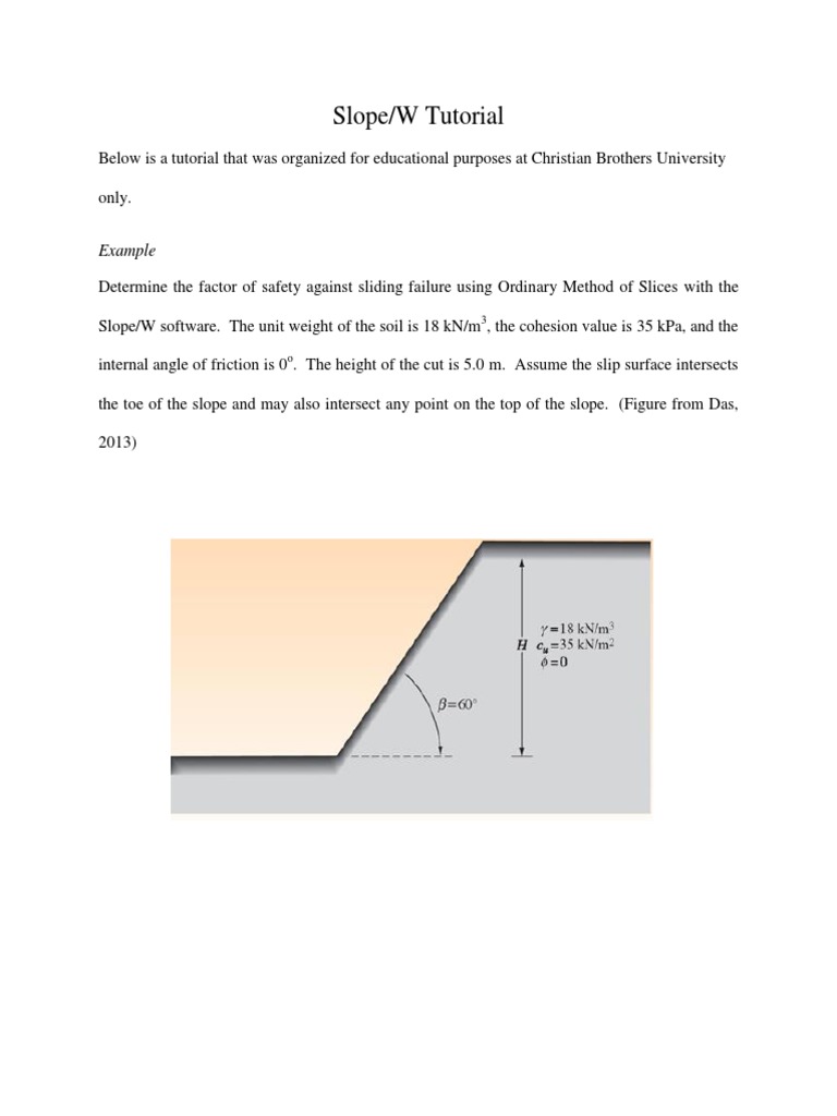 Slope/W Tutorial: Example | PDF