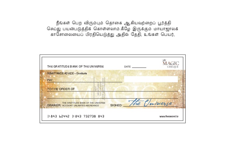 The Magic Check Ta | PDF | Cheque | Banking