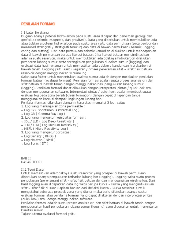 Penilaian Formasi | PDF