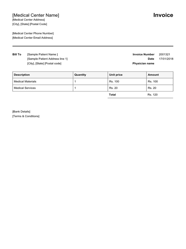mEDICAL TEMPLATE | PDF