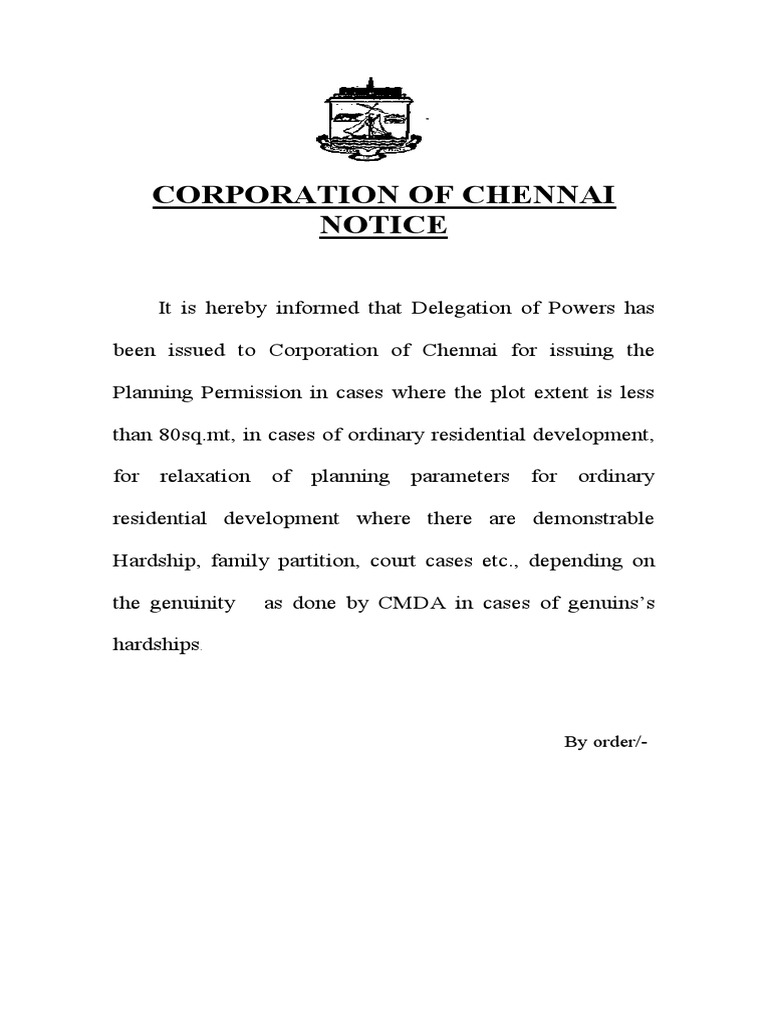CMDA Approval for Small Plot Permissions | PDF