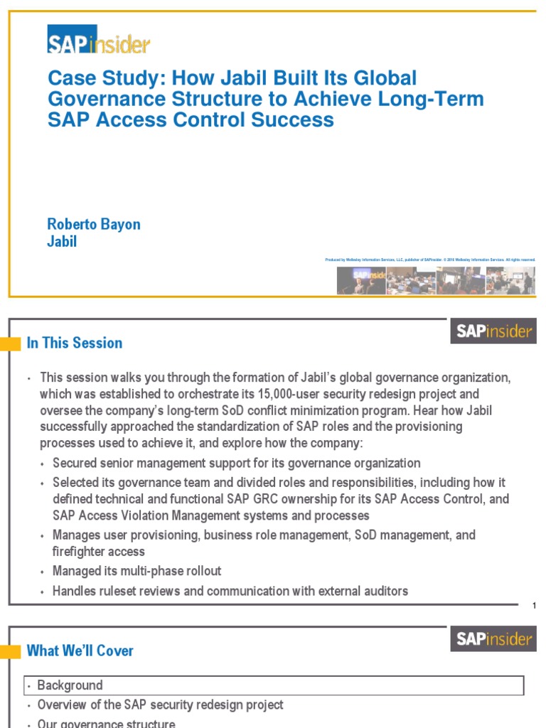 Jabil Case Study - GRC Role Redesign | PDF | Risk Management | Governance