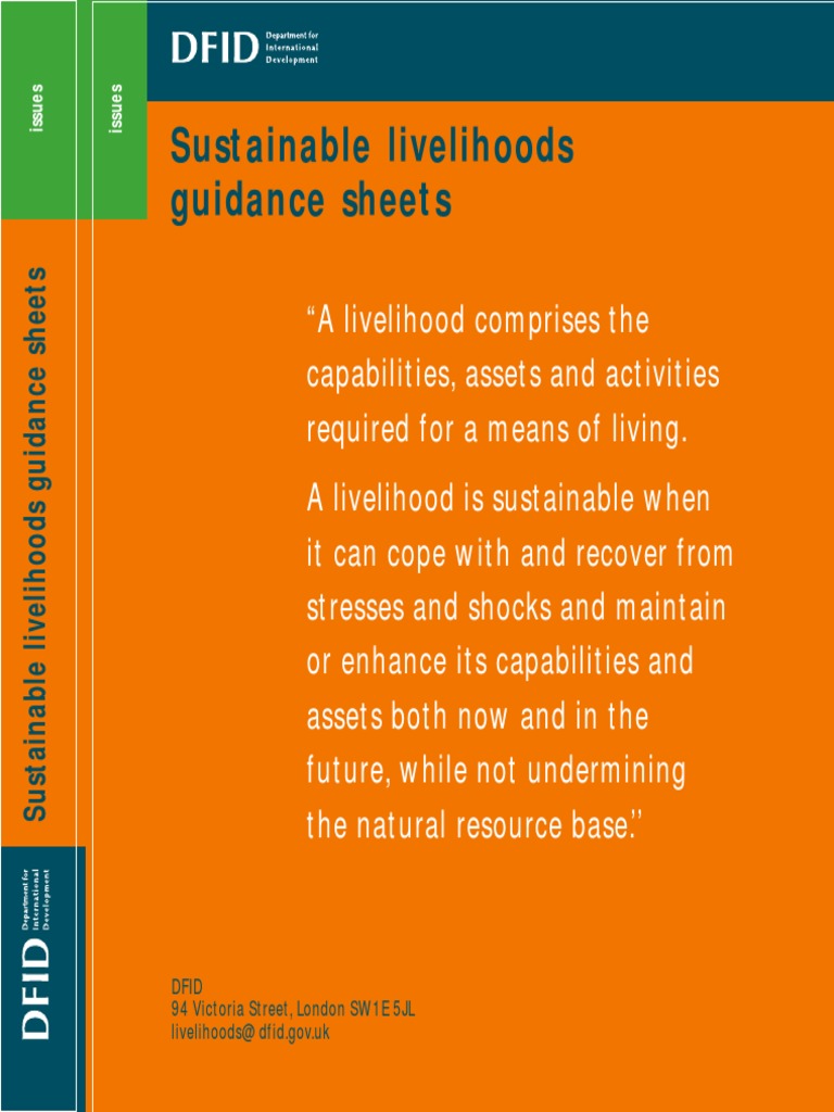 Sustainable Livelihoods Guidance Sheets | PDF | Sustainability ...