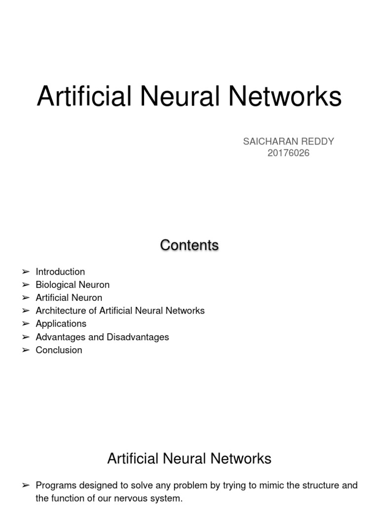 Artificial Neural Networks | PDF