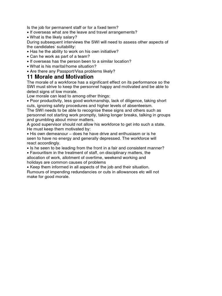 Is The Job For Permanent Staff or For A Fixed Term | PDF | Behavioural ...