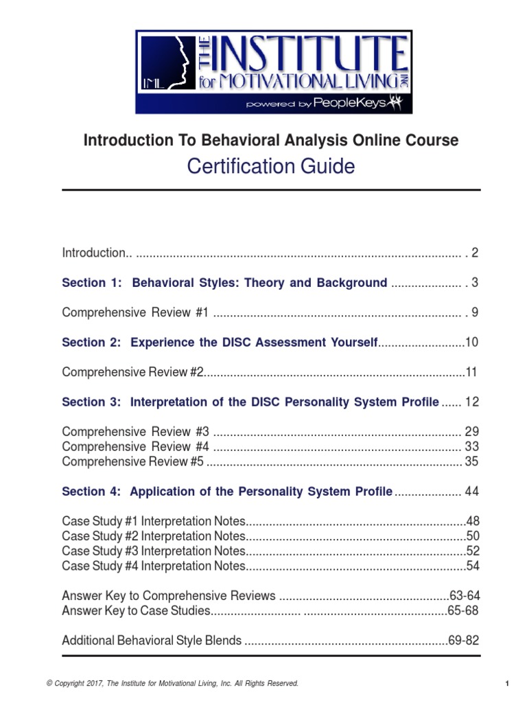 IBA Certification Guide 2017 | PDF | Motivation | Motivational