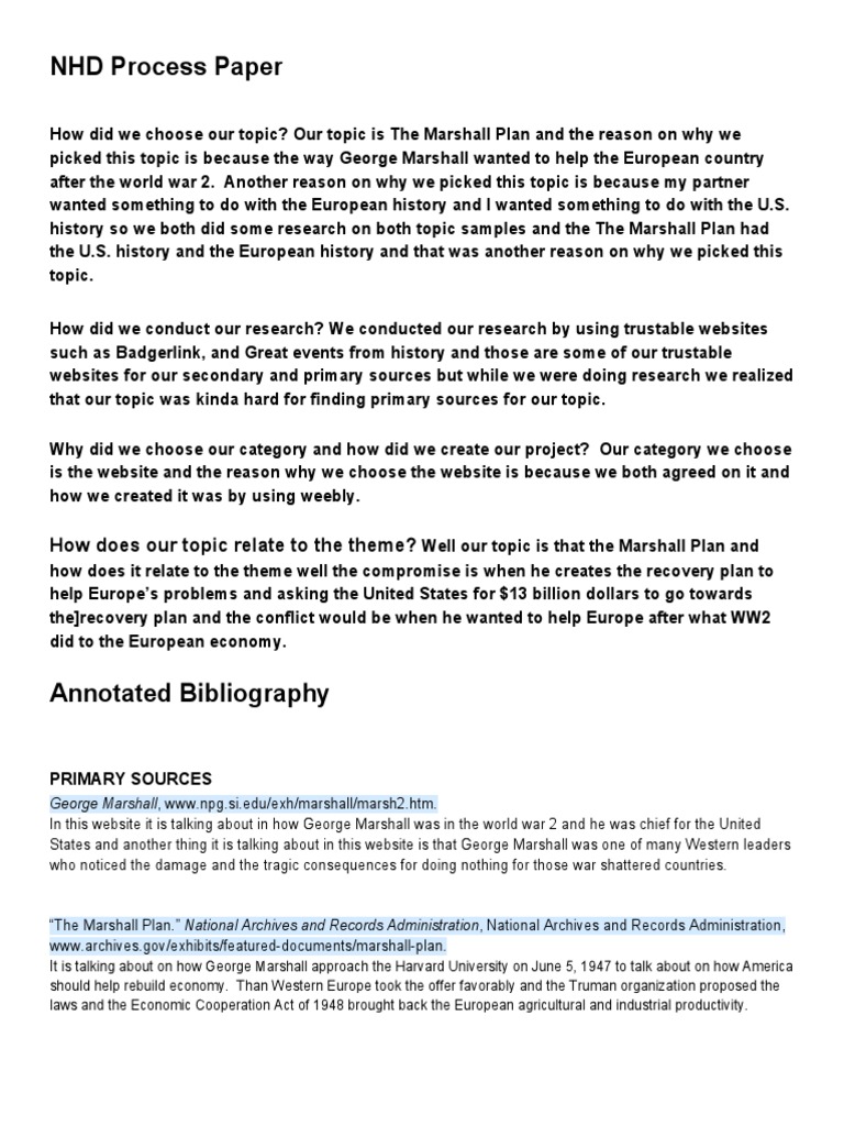 Madisen Romanelli - Student Copy of NHD Process Paper and Annotated ...