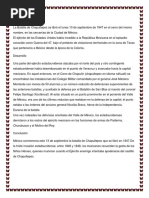 Juan Escutia: Héroe de Chapultepec | PDF | Batallas | Conflictos