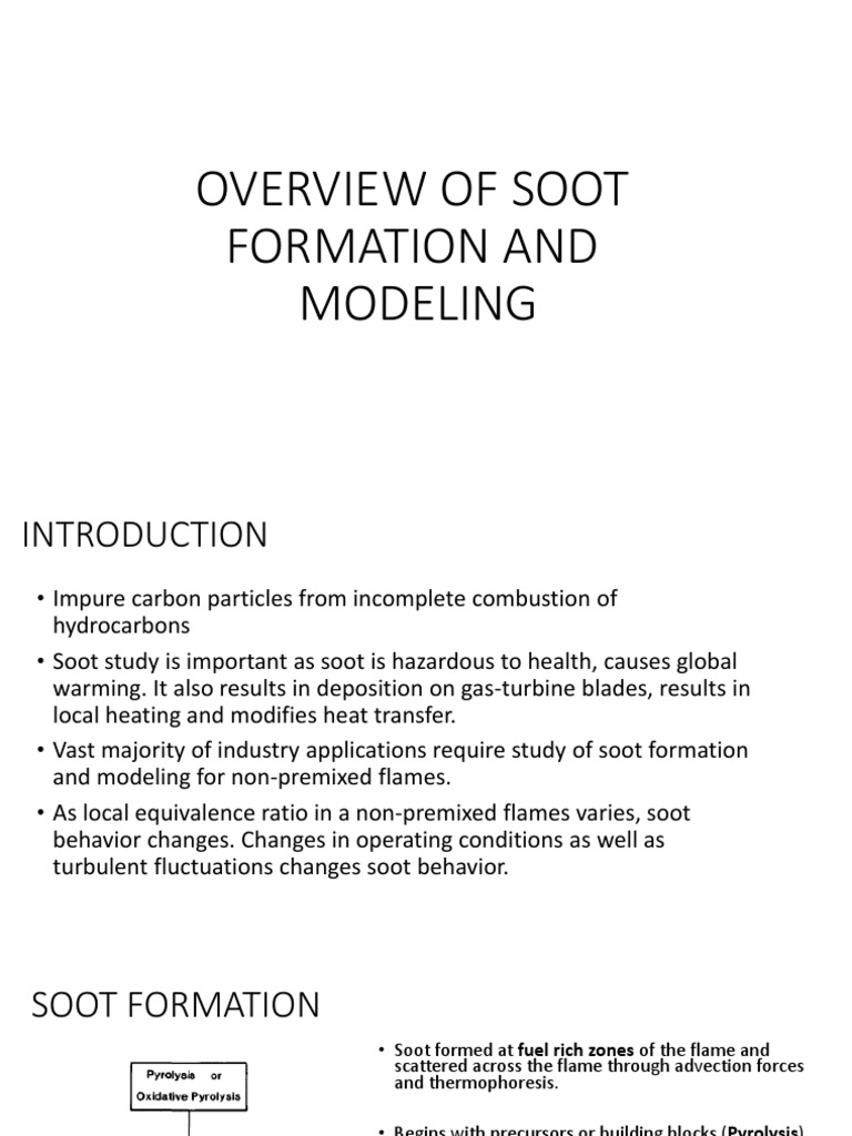 Soot Formation and Modeling Overview | PDF | Chemistry | Physical Sciences